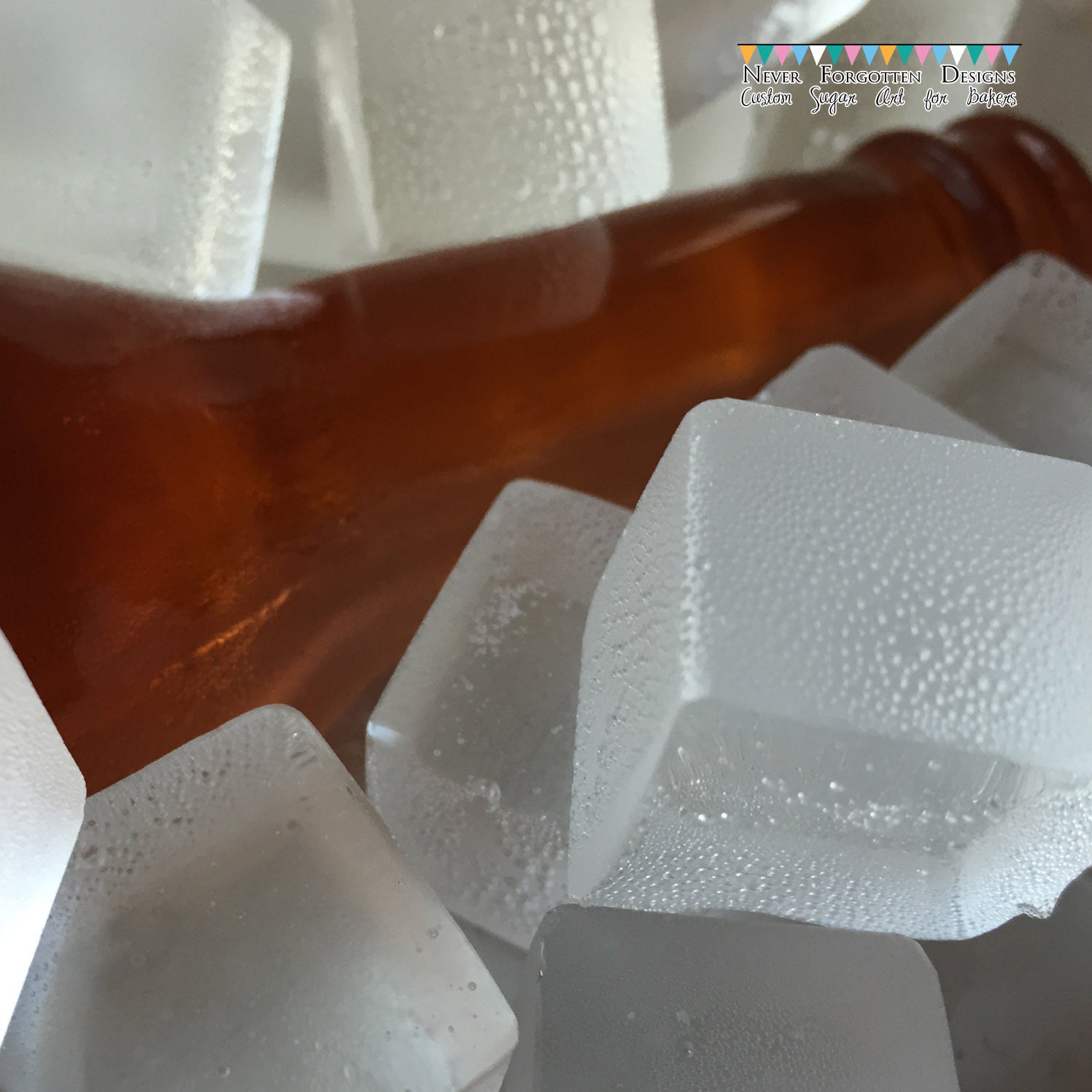 Edible Sugar Isomalt Ice Cubes | Never Forgotten Designs