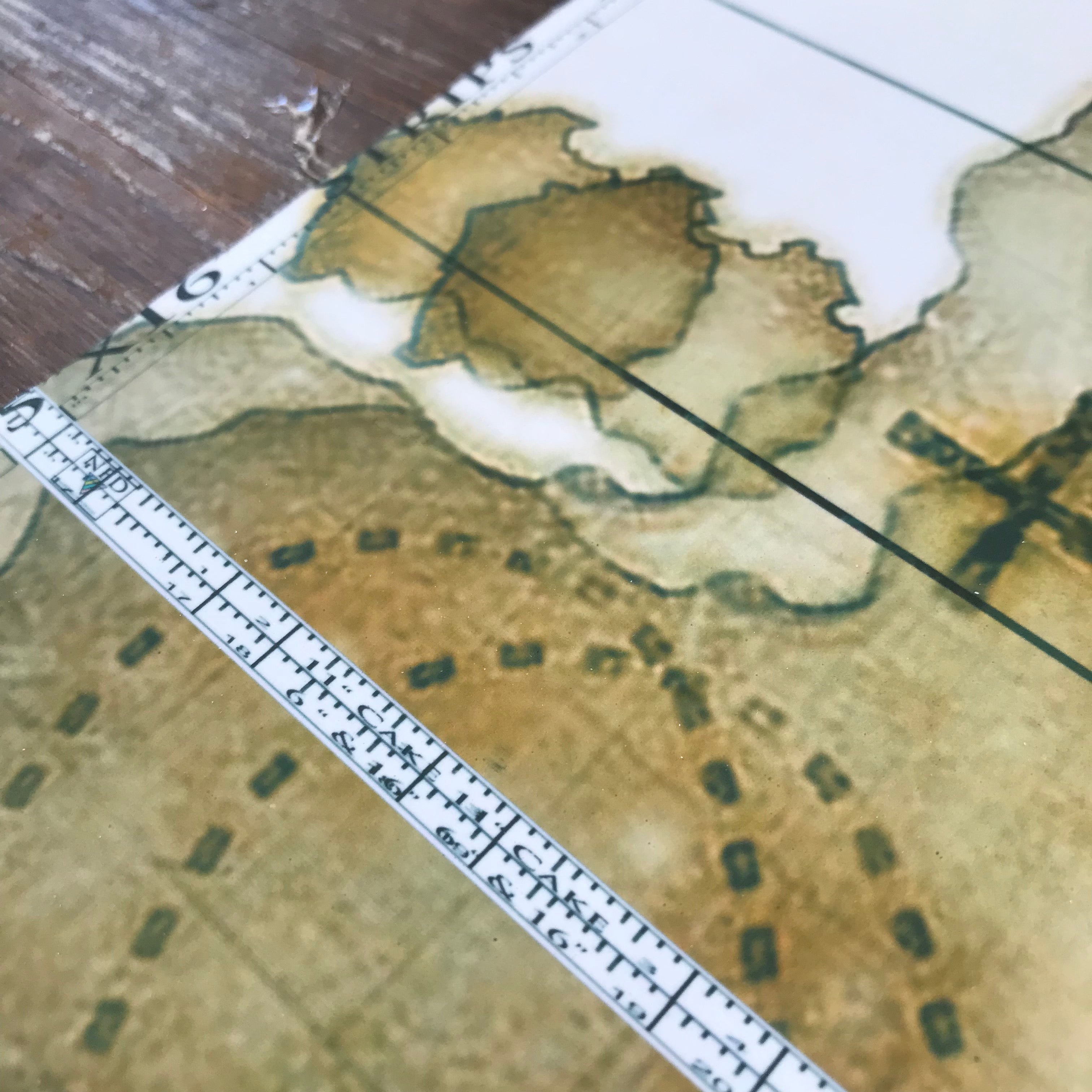 Aged Map Atlas Edible Cake Wraps© Images | Never Forgotten Designs